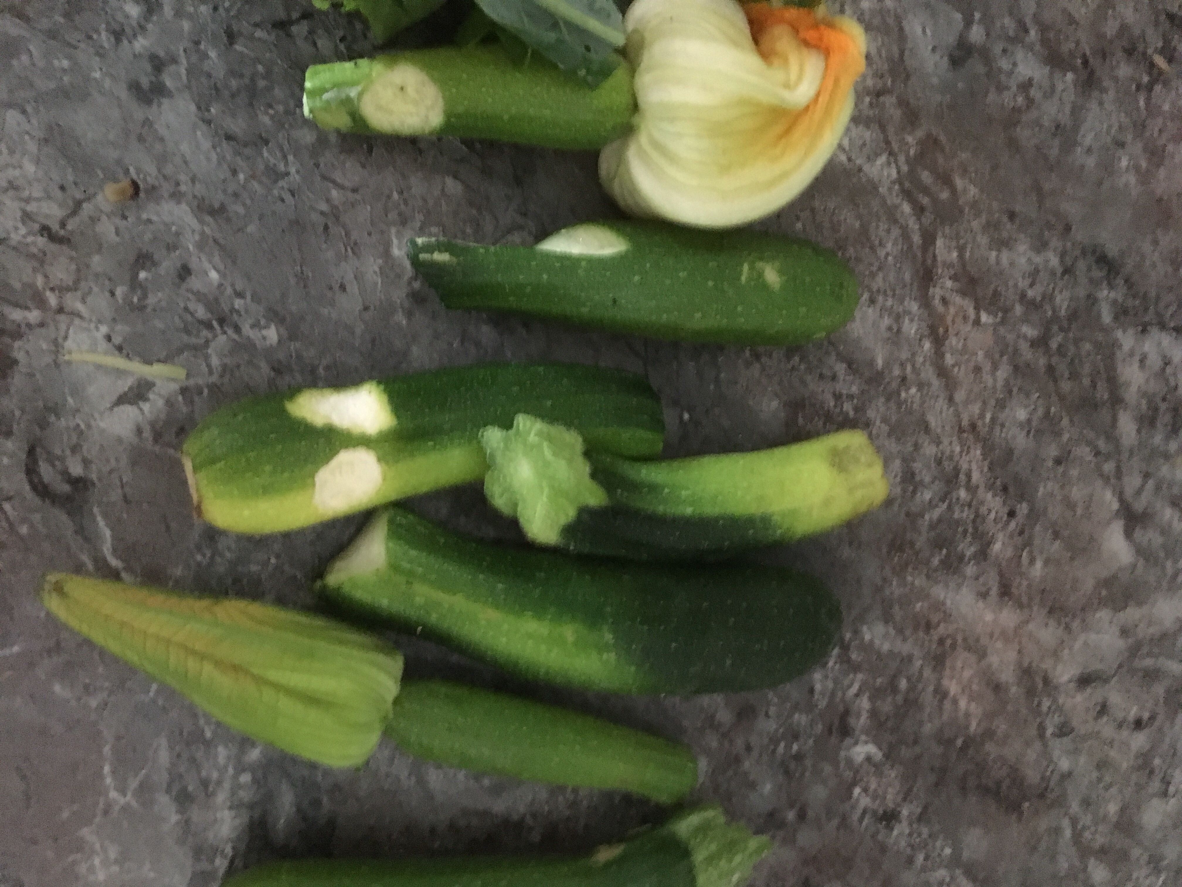 Stir fry baby courgette - Makergardener