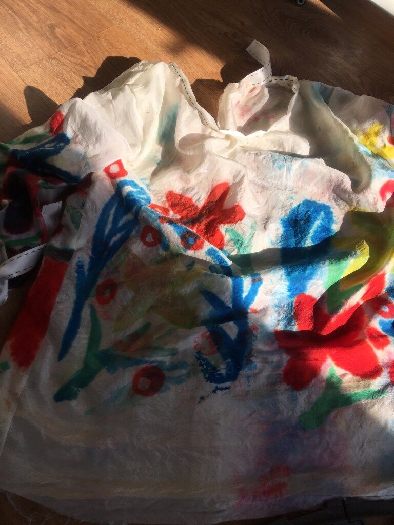 Mono print on fabric - Makergardener