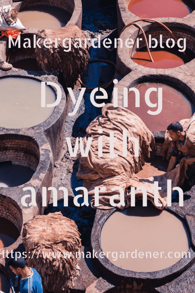 Using amaranth as a fabric dye - Makergardener