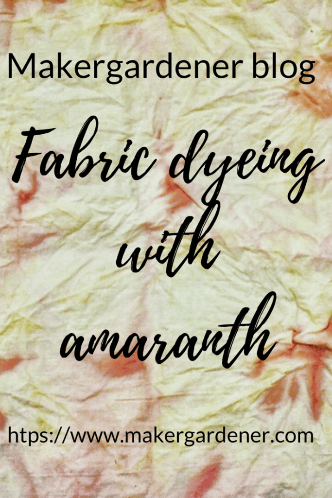 Using amaranth as a fabric dye - Makergardener