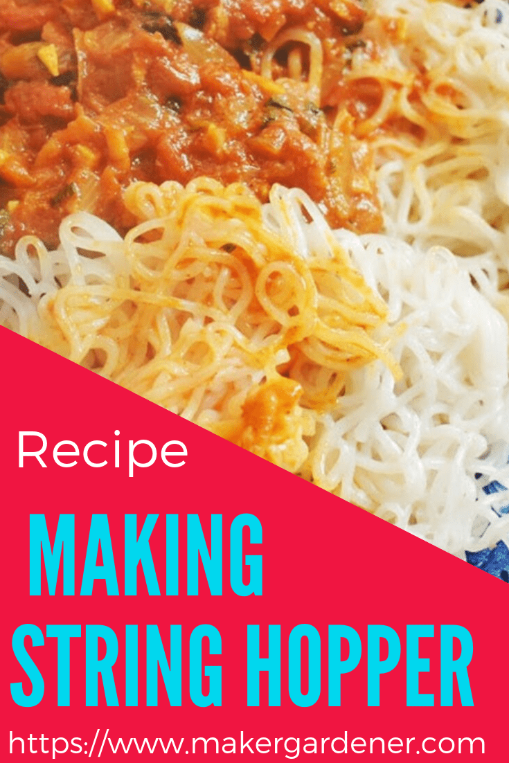 Making string hoppers / putu mayam - Makergardener