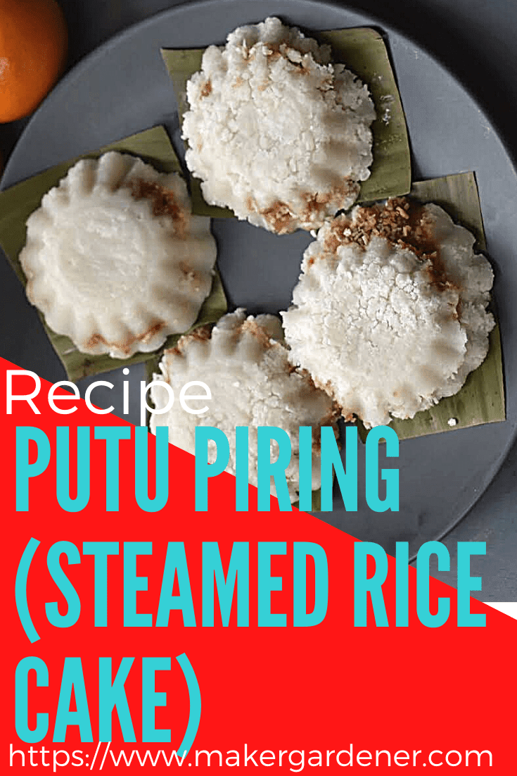 Putu piring snack homemade recipe - Makergardener
