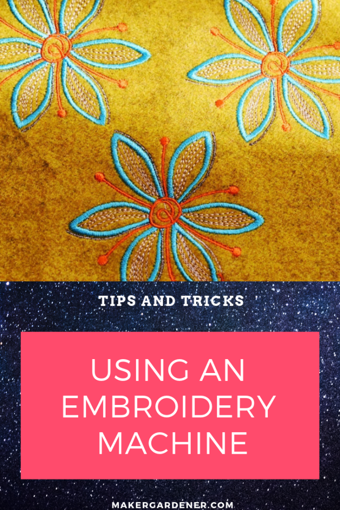 Using an computerised embroidery machine - Makergardener